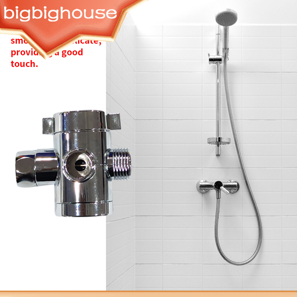 1/2/3 Hose Splitter 1/2 3-Way Plated Shower Adapter Plastic Universal ...