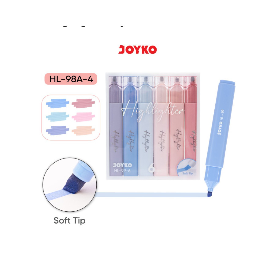 Highlighter Joyko Set HL-99-6 / Highliter Joyko Marker Set Color HL-99 ...