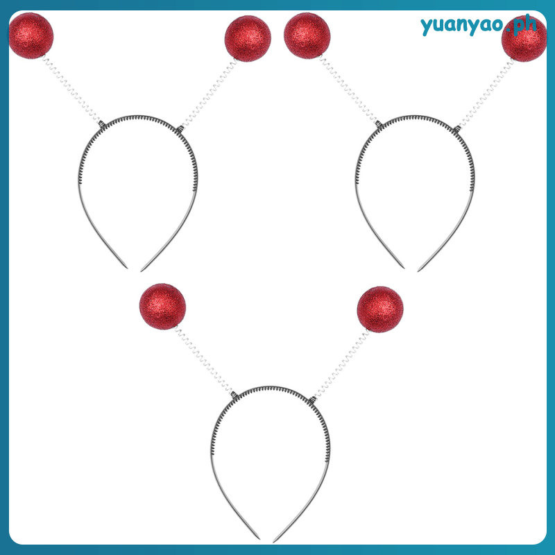 3 Pcs Alien Headband Adults Antenna Heart Flash Glitter Hairbands with ...