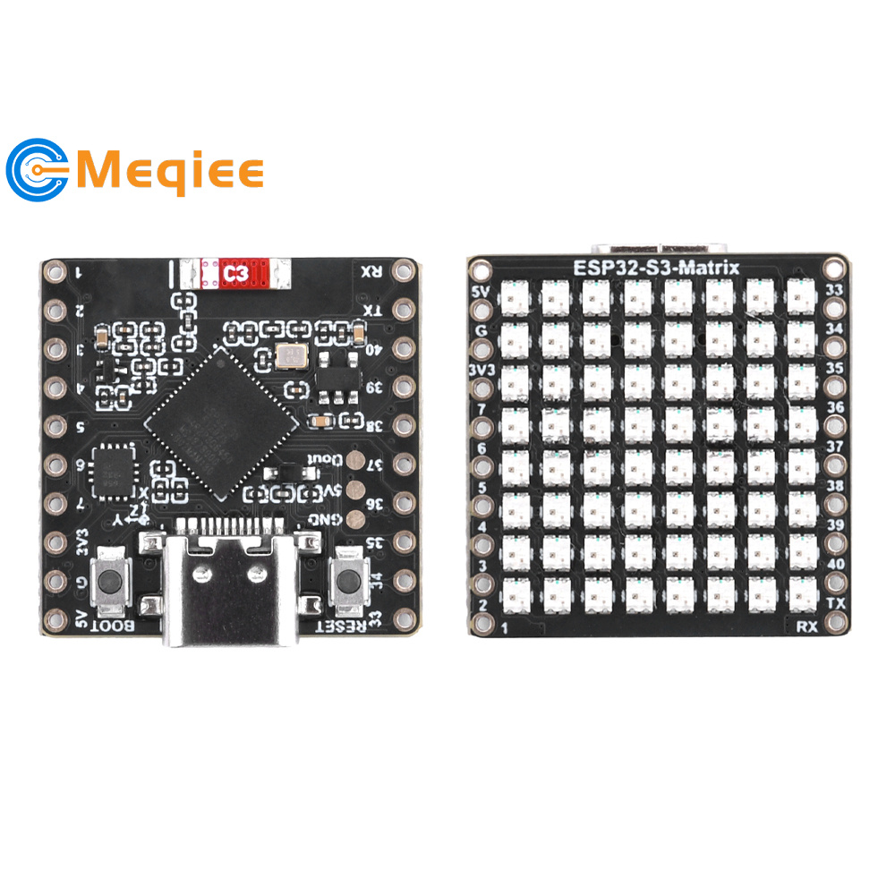 ESP32-S3 Matrix WIFI BT BLE 5 Mini Development Board Based on ESP32-S3 with 8x8 RGB LED Matrix ...