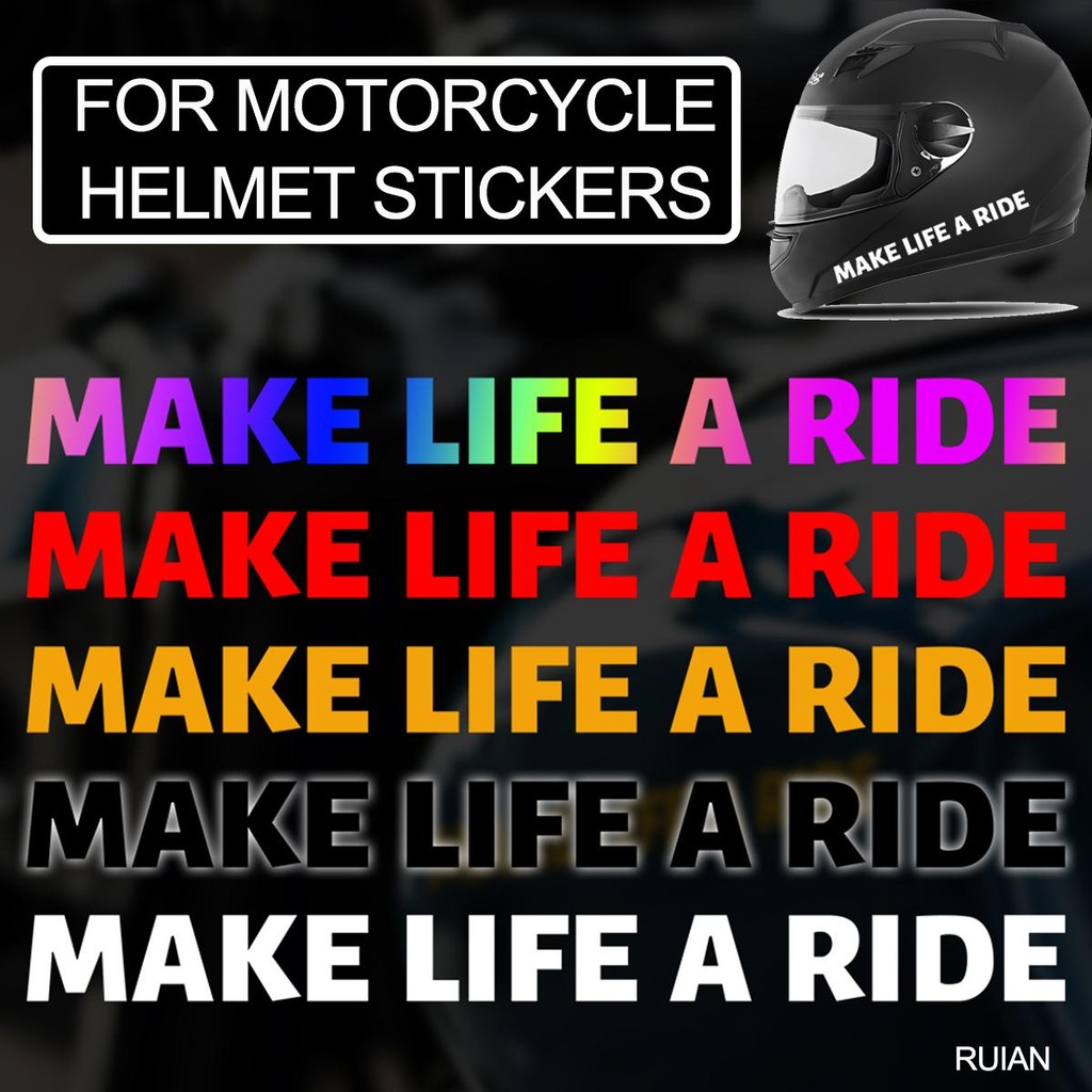 Personalized Letter Stickers “MAKE LIFE A RIDE” for Motorcycle ...