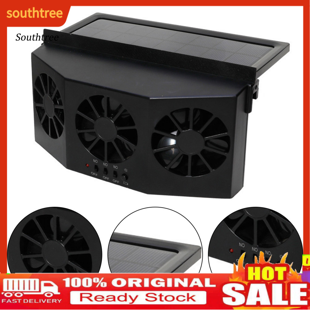 SOU_ Solar Powered Car Fan Portable Car Solar Fan for Cool Comfortable ...