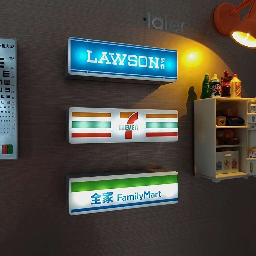 Convenience Store Refrigerator Magnet Creative Light Sign Display Board ...