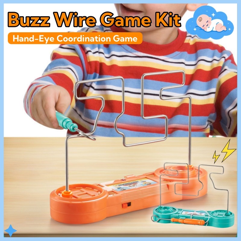 Buzz Wire Game Kit Kids Collision Electric Shock Maze Touch Game Hand ...
