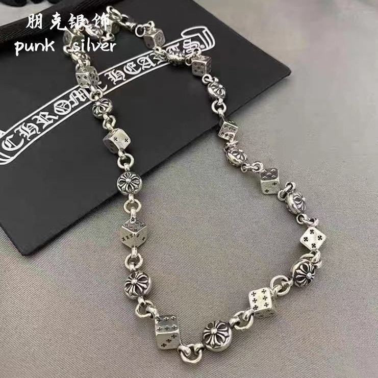 Ancient Dice Cross Thai Silver Cross Flower Couple Necklace | Shopee ...