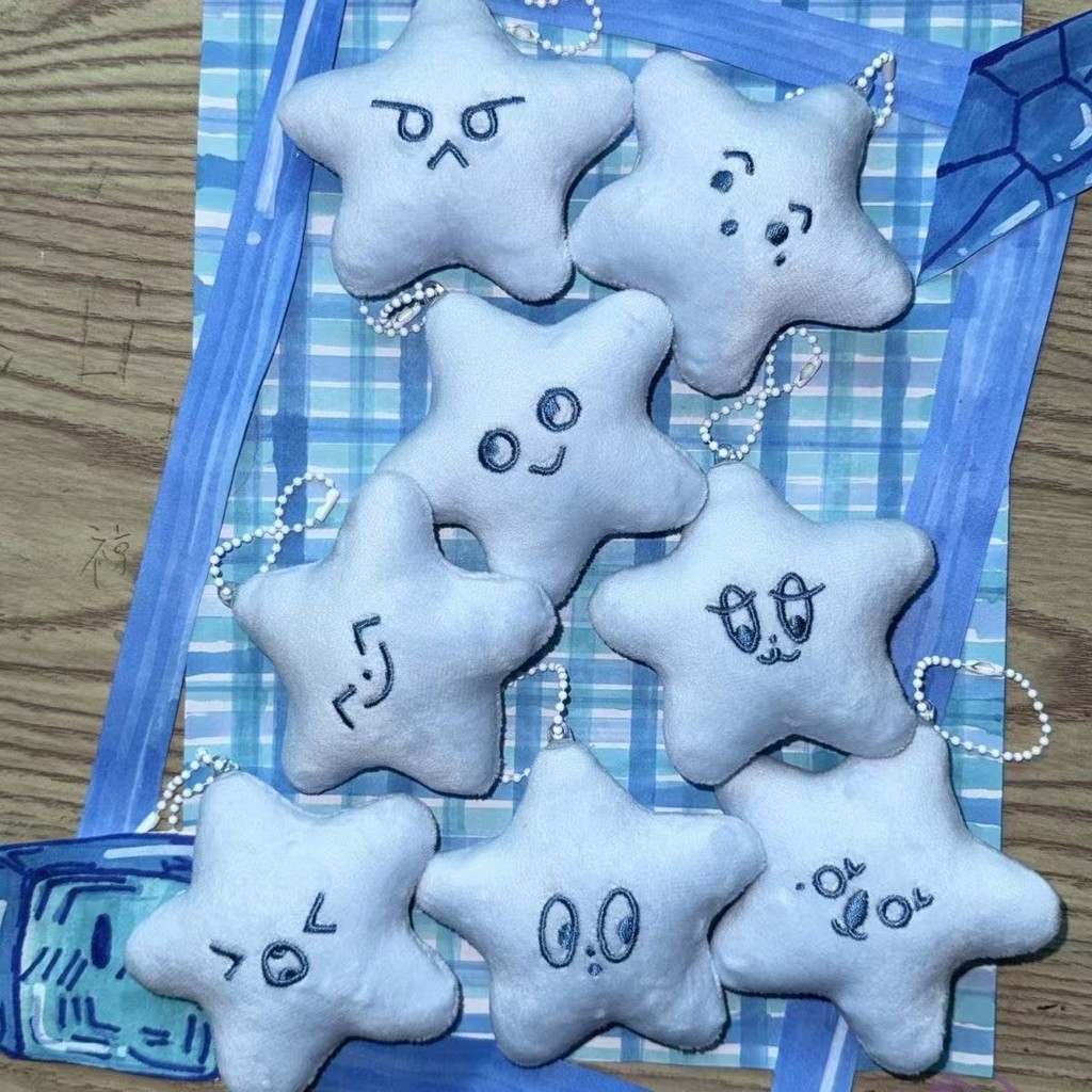 Kpop Idol NCT 127 Blue Starfish Doll Keyring Plush Pentagonal Star ...