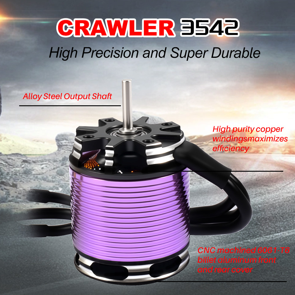 Brushless 3542 Outrunner Motor for 1/10 1/12 RC Crawler Car SCX10 TRX4 ...