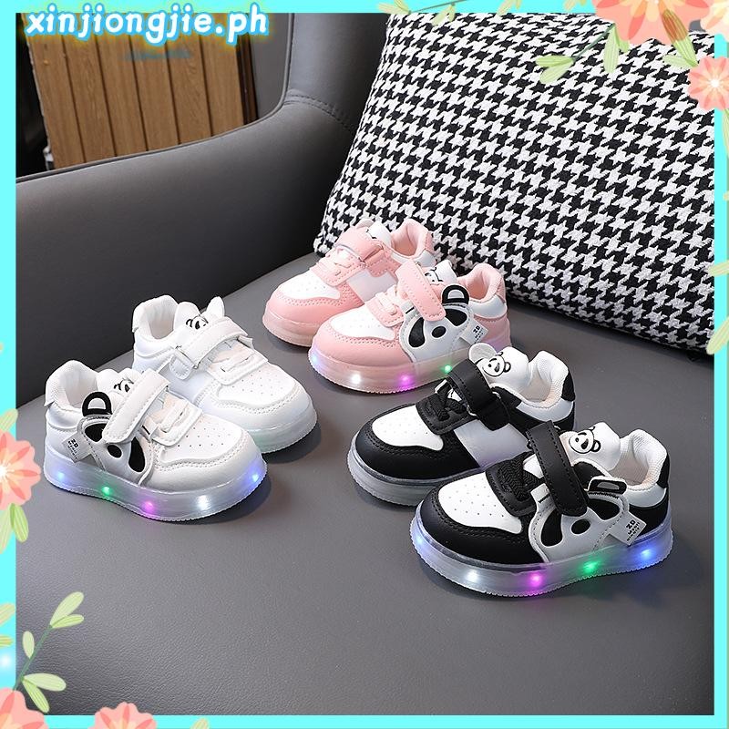 REYNO LED Children Trainer Cartoon panda Boy Casual Sneaker Boy Kid ...