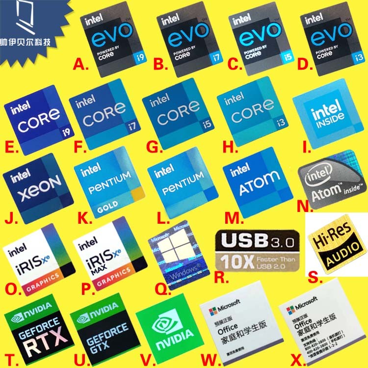 2025 11th Generation evo Certified Label core i9 i7 i5 i3 Laptop ...