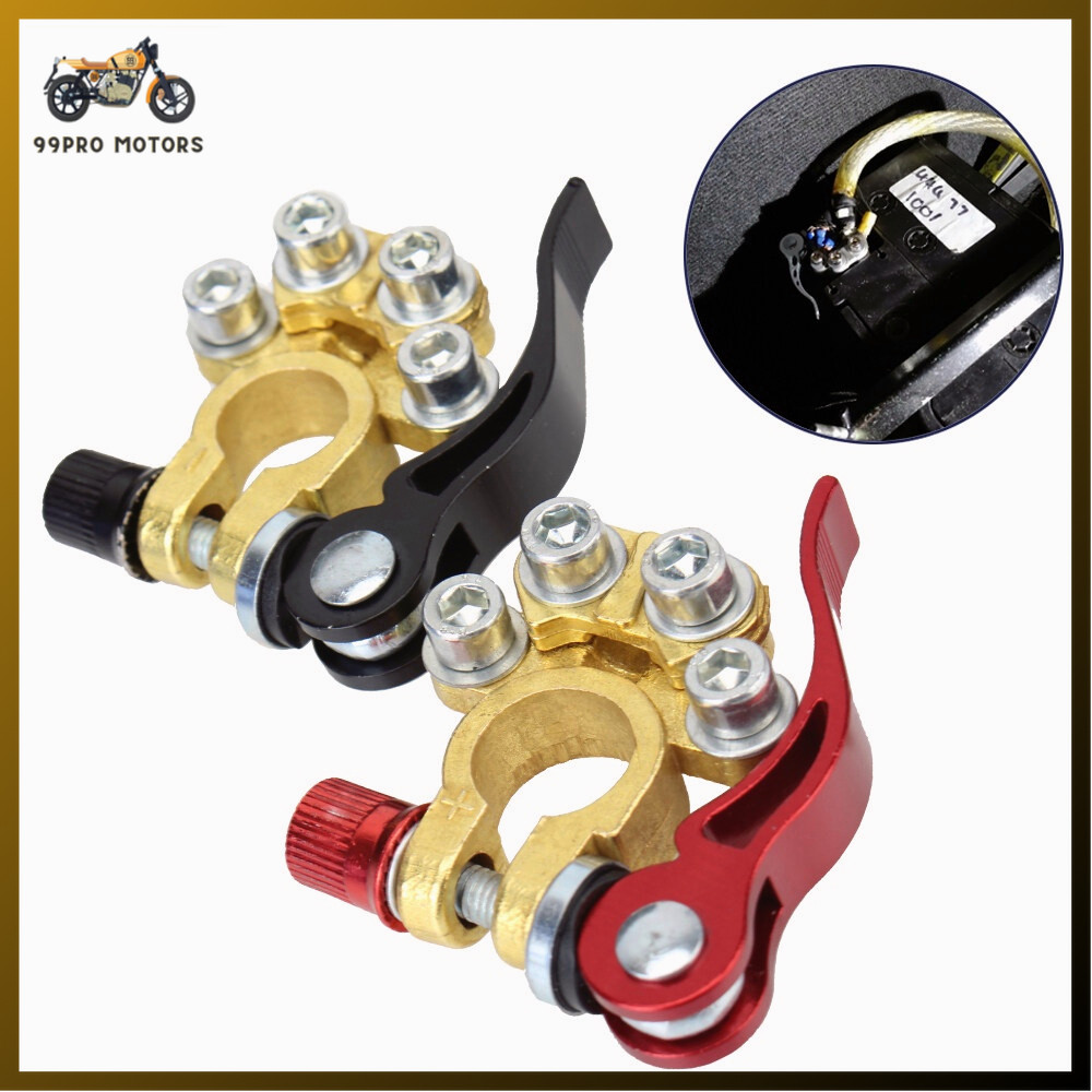 2 PCS Car Battery Terminal Release Battery Clamp Porous Wiring Clamp ...