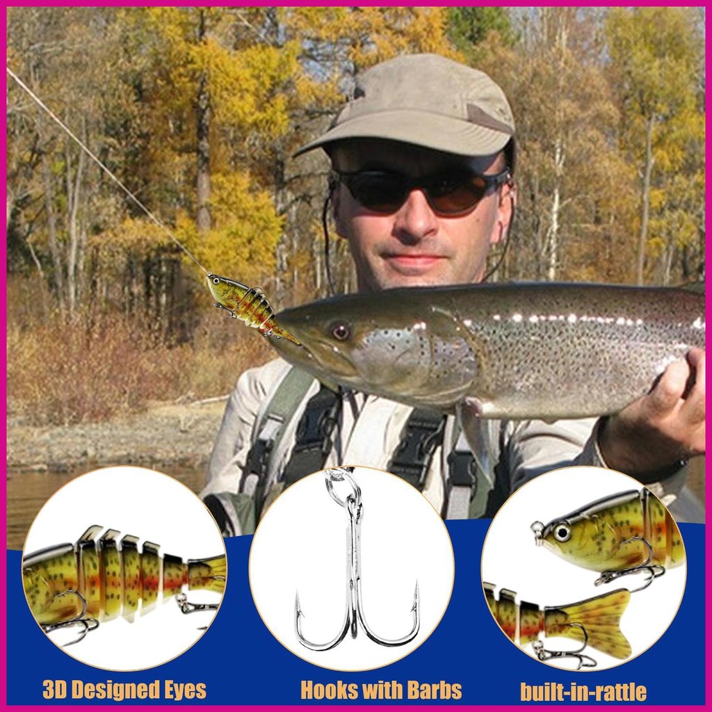 Fishing Lures Realistic Robotic Fishing Lure Artificial Multi-Jointed ...