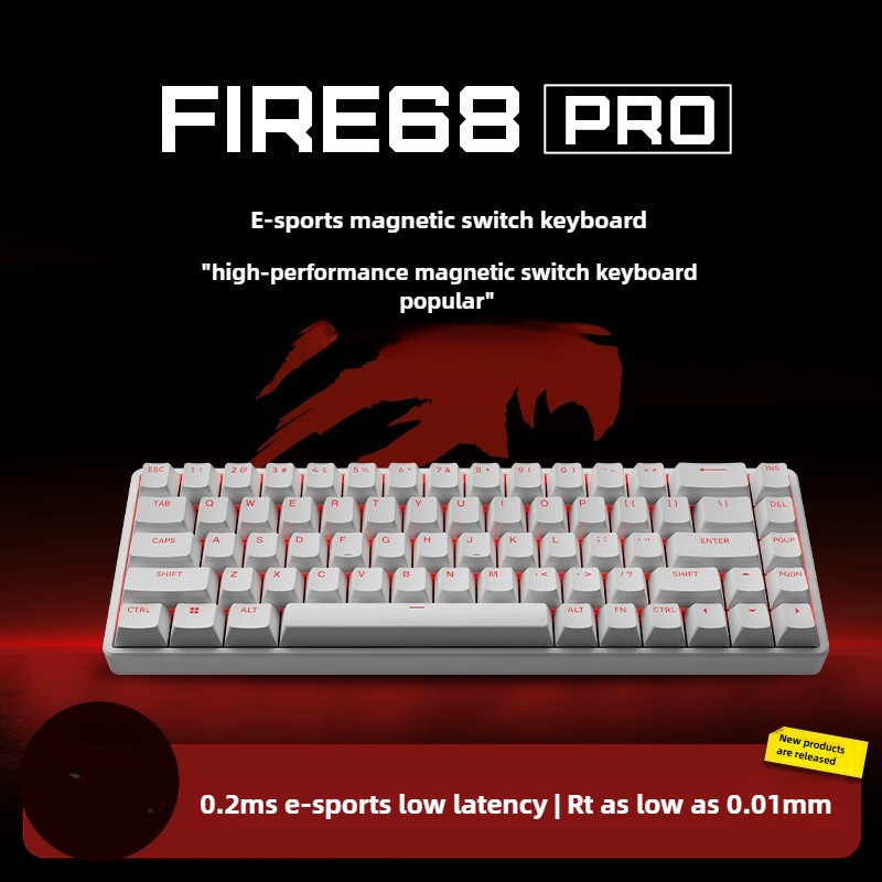 Madlions FIRE68 E-sports Magnetic Switch Keyboard Wired Full-Key Hot-Swappable Rapid Trigger ...