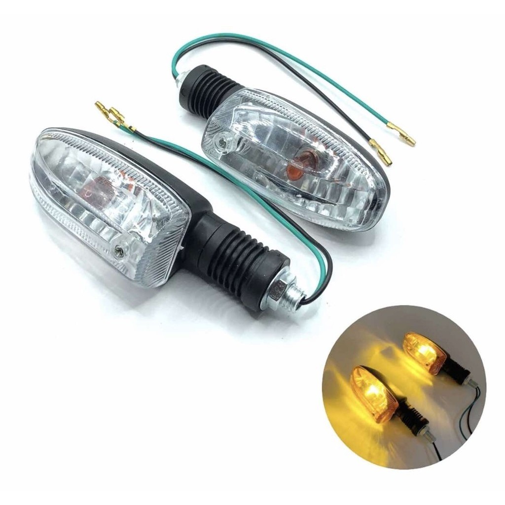 Motorcycle Flasher Signal Light Clear White Lens | Shopee Philippines