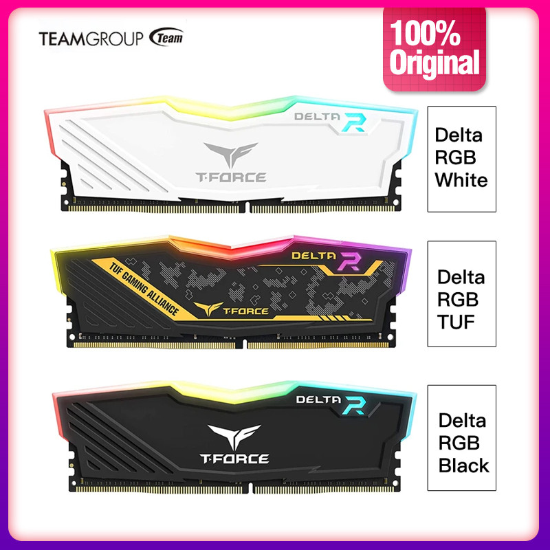 TEAMGROUP T-Force Delta RGB DDR4 8GB 16GB 3200MHz CL16 3600MHz CL18 Desktop Gaming Memory Ram ...