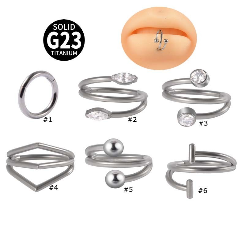 1 Piece G23 Titanium Lip Nose Hoop Ring Cartilage Ear Helix Piercing ...