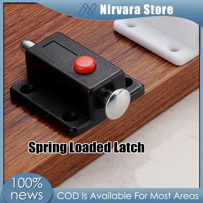 2Pcs Automatic Spring Latch Door Bolts Latch Lock Latch Button Latch ...
