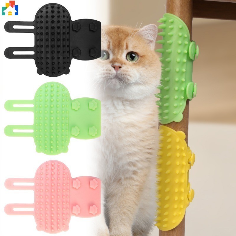 Pet Cat Hair Removal Massage Comb Cats Scratching Rubbing Brush ...