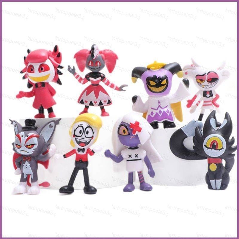 Ellen 8pcs Hazbin Hotel Action Figure Vaggie Charlie Morningstar AD ...