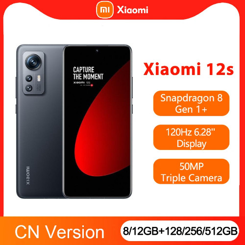 Xiaomi 12S used 90%new Cellphone Smartphone Qualcomm SM8475 Snapdragon 8+ Gen 1 50W Wireless ...