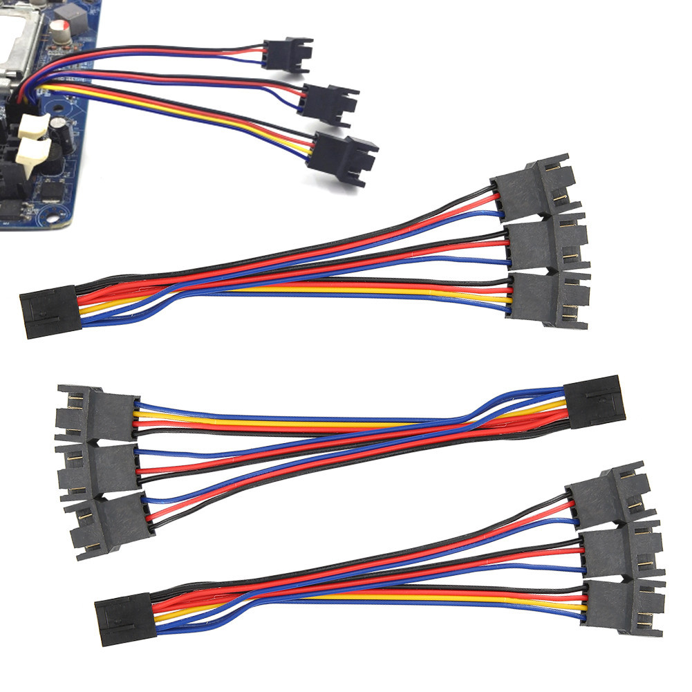 Haichao 3 Pin/4 Pin Fan Adapter Cable Universal Extension CPU Converter ...