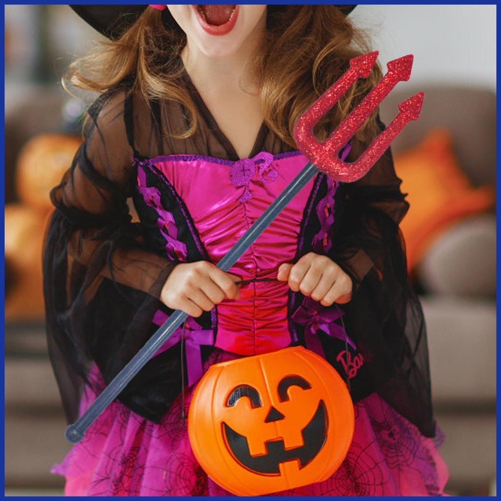 Halloween Devil Prop Red Devil Pitch Fork Decor Demon Props Halloween ...