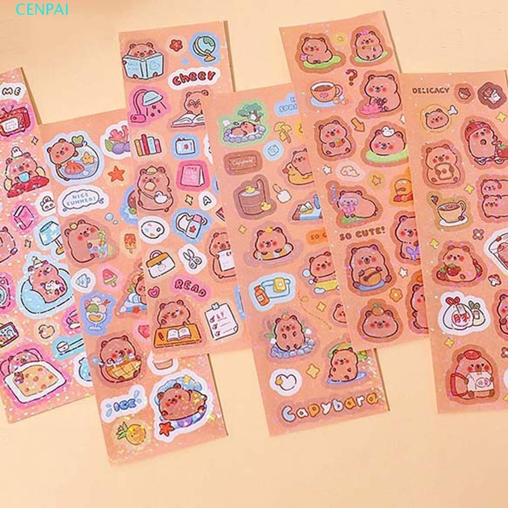 CENPAI 10Sheets Capybara Stickers, School Supplies Scrapbooking ...