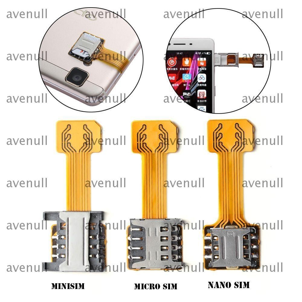 AVENULL Dual SIM Card Adapter Universal TF DIY Hybrid Sim Slot | Shopee ...