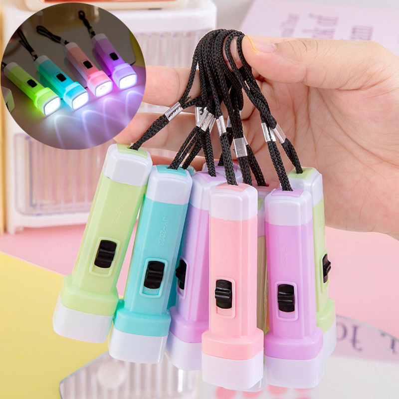 Color Square Head Small Flashlight Portable LED Lighting Bag Charm ...