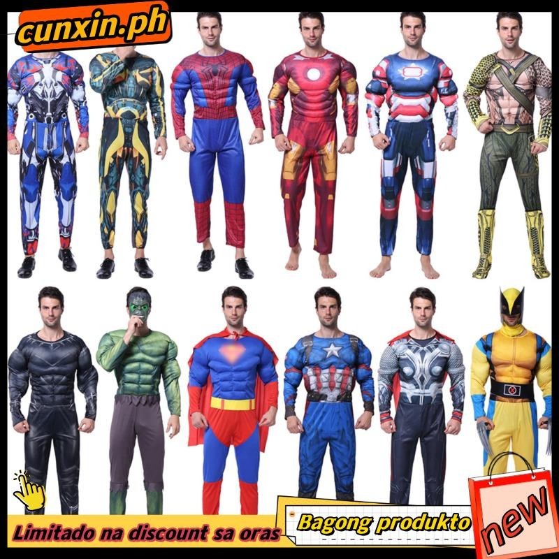 Adult Men Superhero Spiderman Ironman Captain America Hulk Thor Batman ...