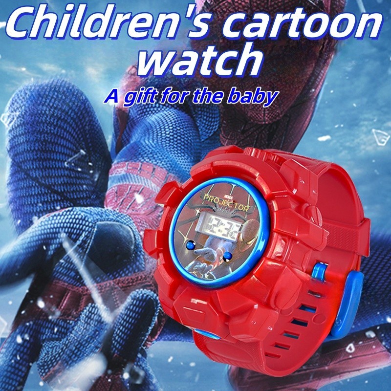 Spider Man Transform Children's Electronic Watch Hello Kitty Toy ...