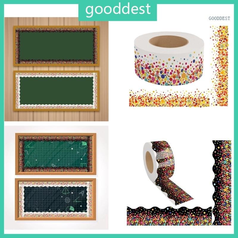 GOO 65 6feet Bulletin Board Border for Classroom Decoration Scalloped ...