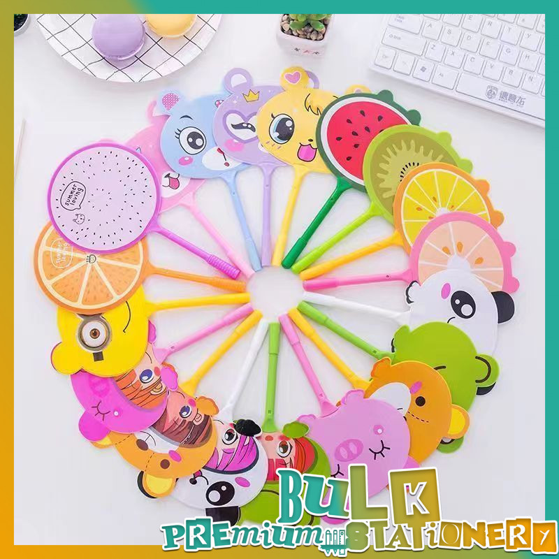 Bulk Blue Ink Ballpoint Pen Cute Cartoon Fan Shaped Bullet 0.5mm Pens ...