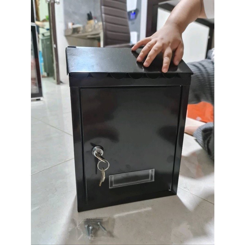 Mailbox Letterbox Secure Locking Mail Box Secure Large Storage | Shopee ...