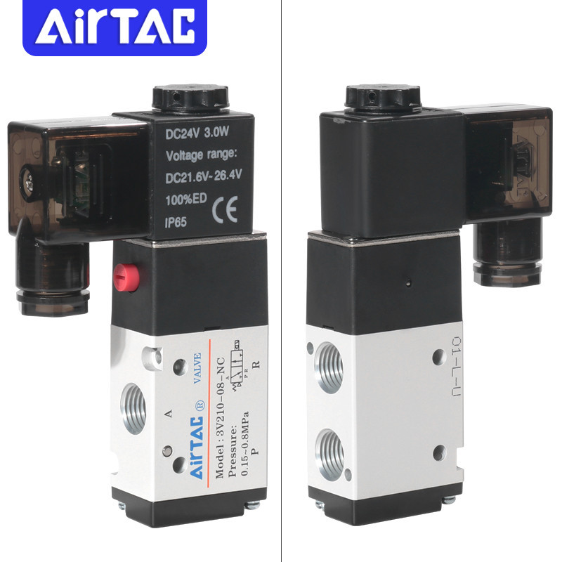 AIRTAC 3V110-06/3V210-08/3V310-10NC Air valve normally closed solenoid valve Reversing air valve ...