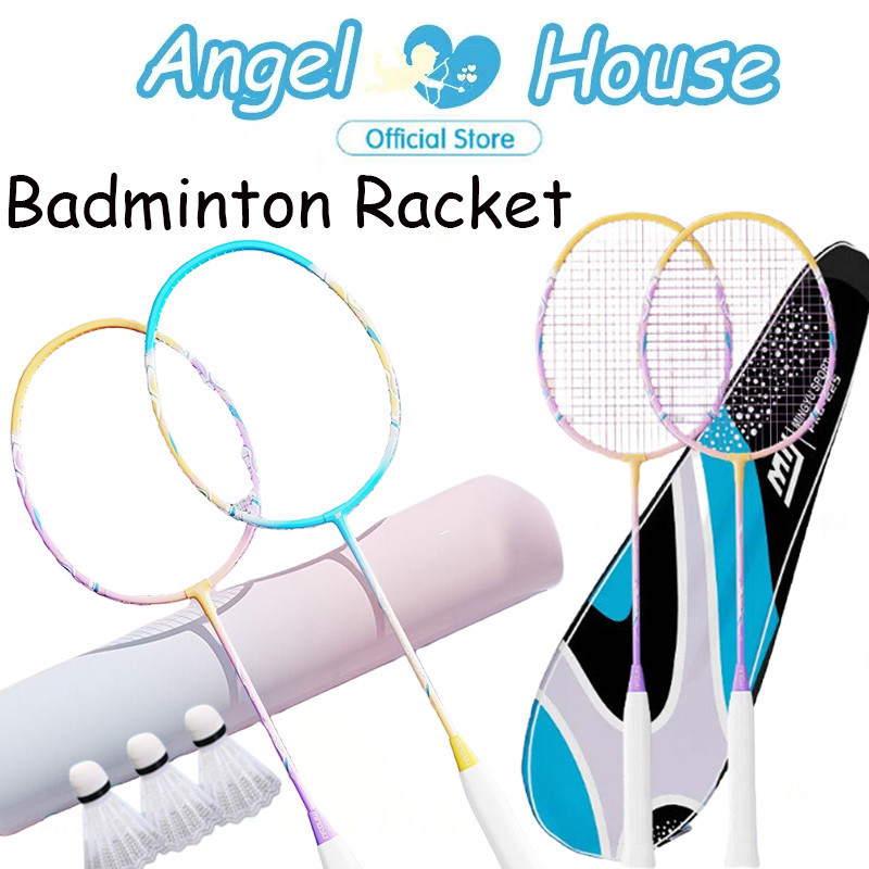 Angel House Beginner Badminton Racket Original 2Pcs Adult Students ...