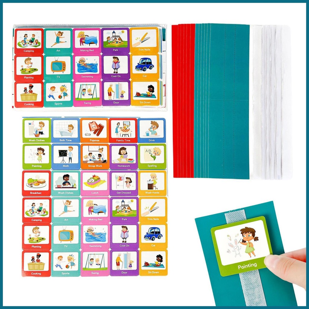 Toddler Visual Schedule Morning Bedtime Routine Chart Visual Daily ...