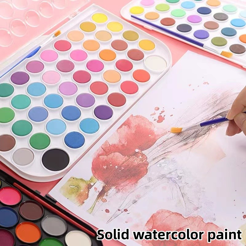 8/12/16 Colors solid water color paint set Portabl Box watercolor paint ...