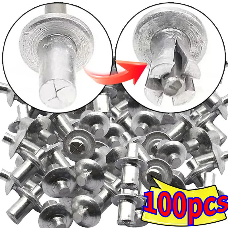 100Pcs Aluminum Alloy Hammer Drive Expansion Rivet - Knock Type ...