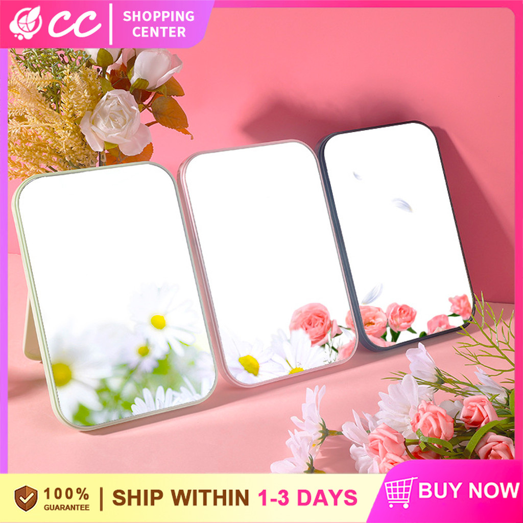 【COD】 Face Makeup Mirror ，Portable Square Mirrors，Large Folding Desktop ...