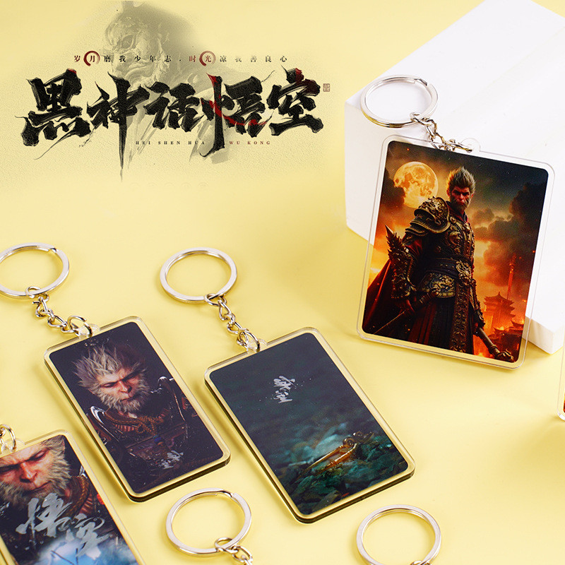 Black Myth Wukong Keychain Cartoon Transparent Gift Schoolbag Pendant ...