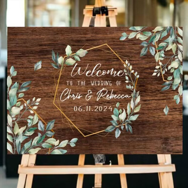 [Customized] Welcome Wedding Sign Vinyl Sticker Personalized Any Texts ...