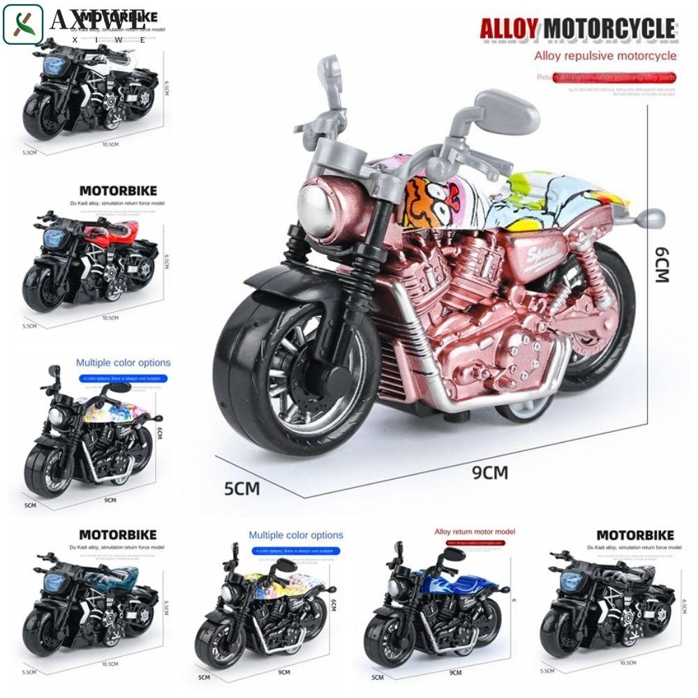 AXIWE Pullback Motorcycle Model, Pull Back Car Mini Simulation ...