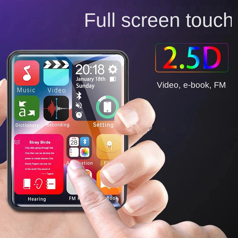 2.4-inch full-screen touchscreen MP3 player, mini Mp4 player with ...