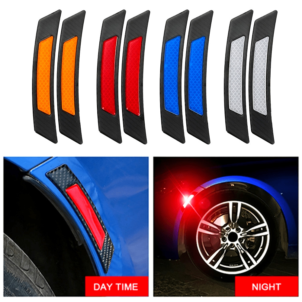 2pcs Car Wheel Eyebrows Protector: Carbon Fiber Print Edge Protection ...