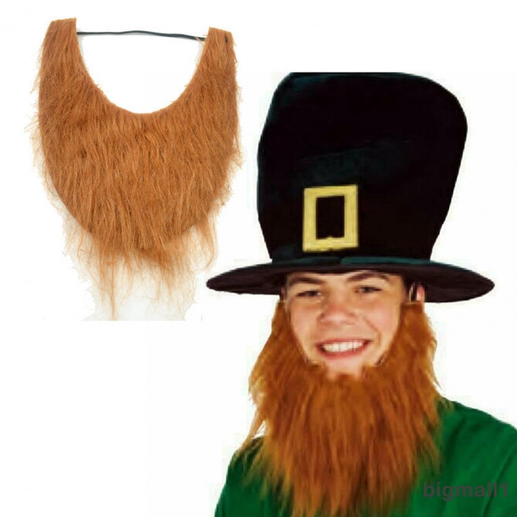 BIGMALL-Brown Fake Large Long Mustache Beard Simulation Men Stage Shows ...