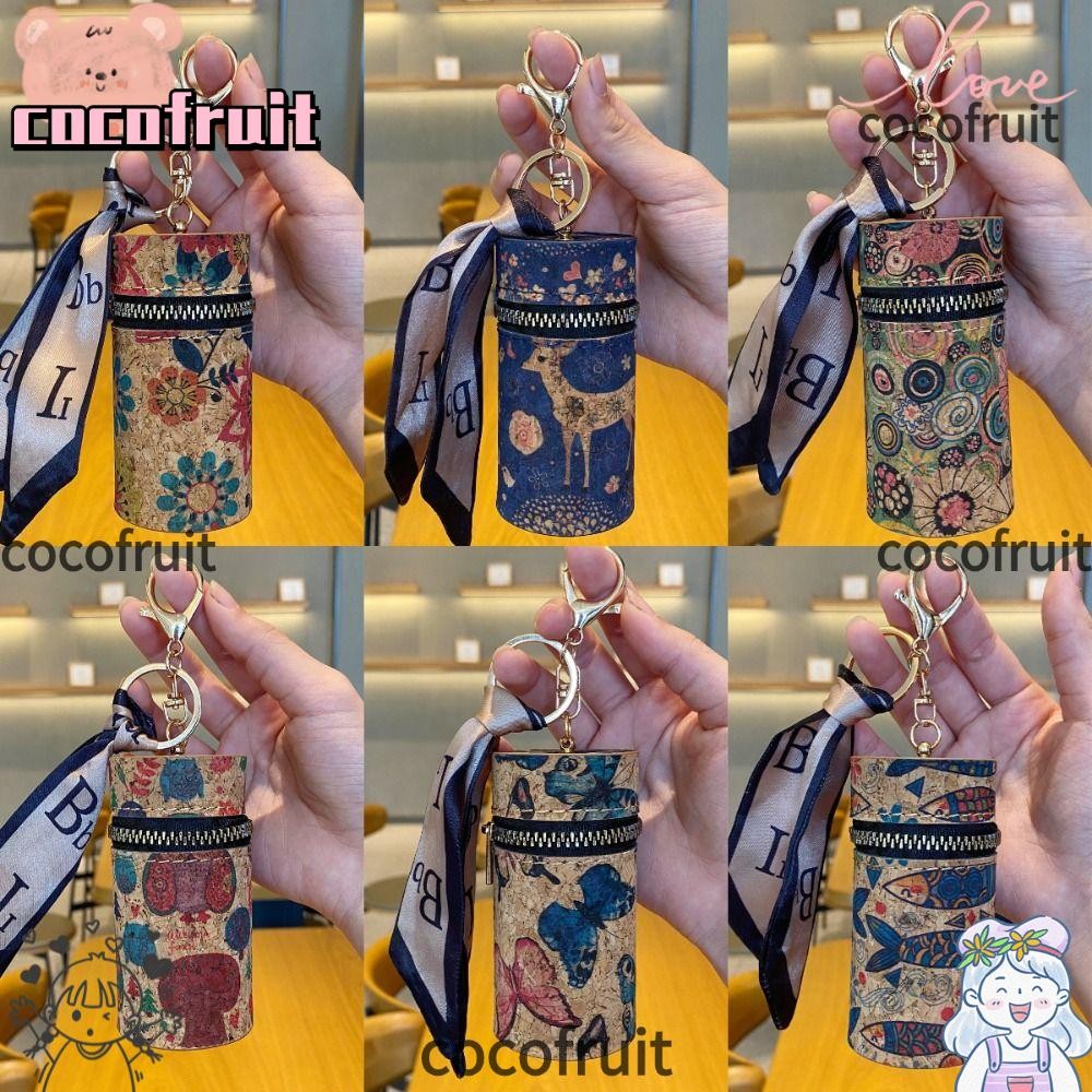 COCOFRUIT Mini Lipstick Bag, Portable PU Printed Coin Purse, Compact ...