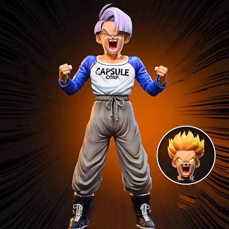 Anime Dragon Ball Z Future Young Trunks Angry Trunks Figure Double ...