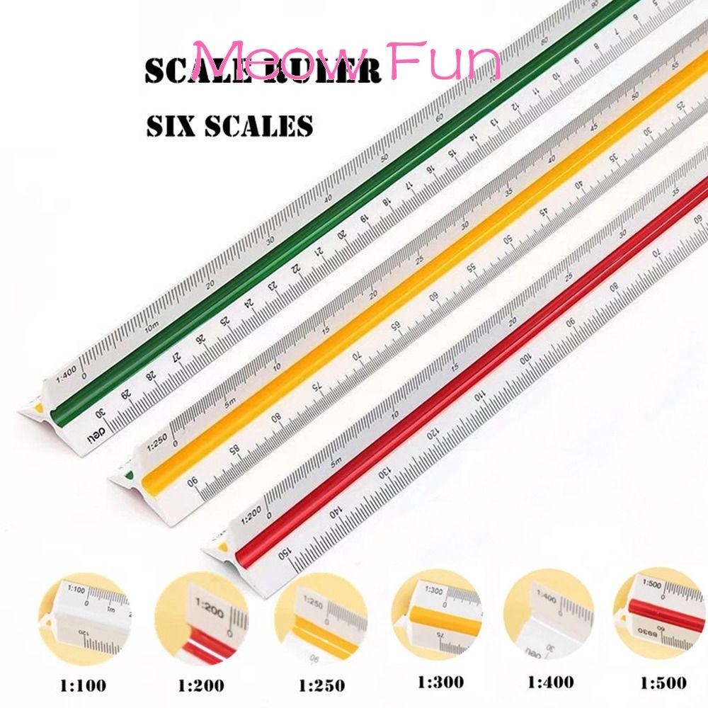 ALONGOF Scale Ruler Multi-color Drafting Tool Stationery Student ...