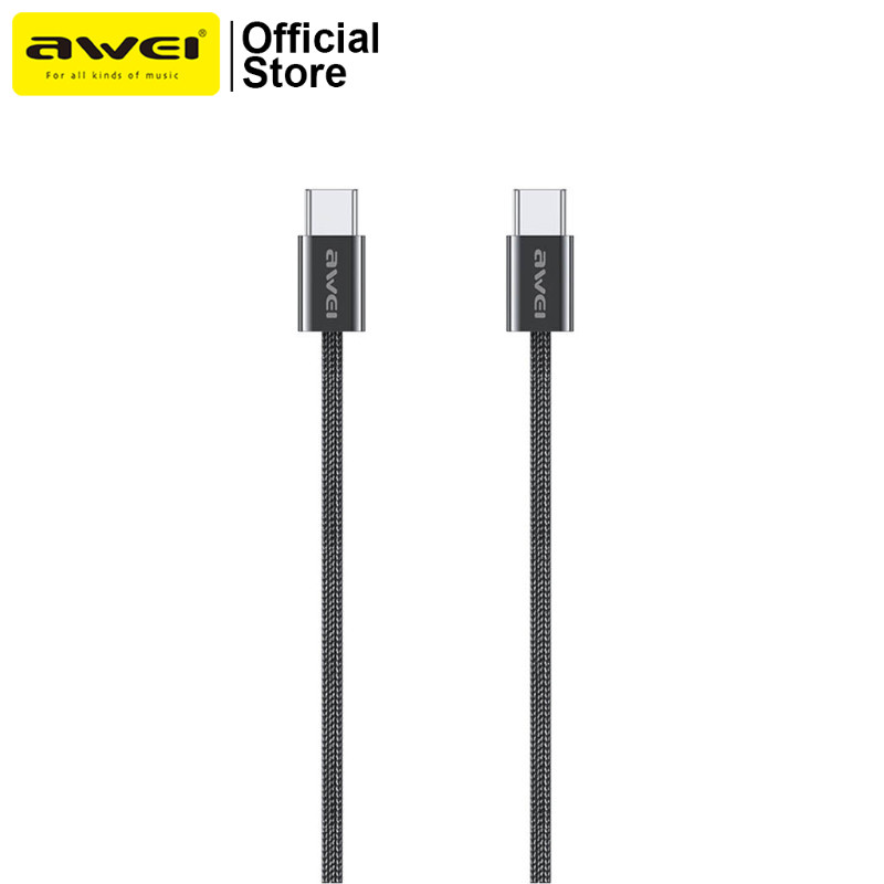 Awei CL-219T 1m Type-C to Type C 60W Quick Charging Data Sync ...
