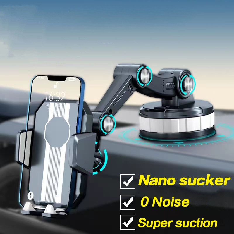Car Phone Holder Bracket Suction Cup Type Adjustable 360° Rotating ...